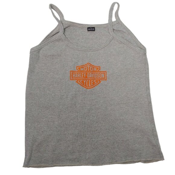 Harley-Davidson | Tops | Harley Davidson Womens Xl Tank Top Gray Orange ...
